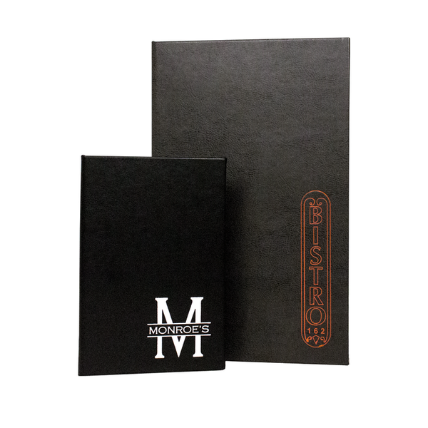 Slimline Card Interior Menu – Thin Hardback Menu Cover with Album-Style ...