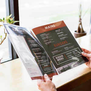 All Clear Vinyl Menu Covers – The Menu Shop